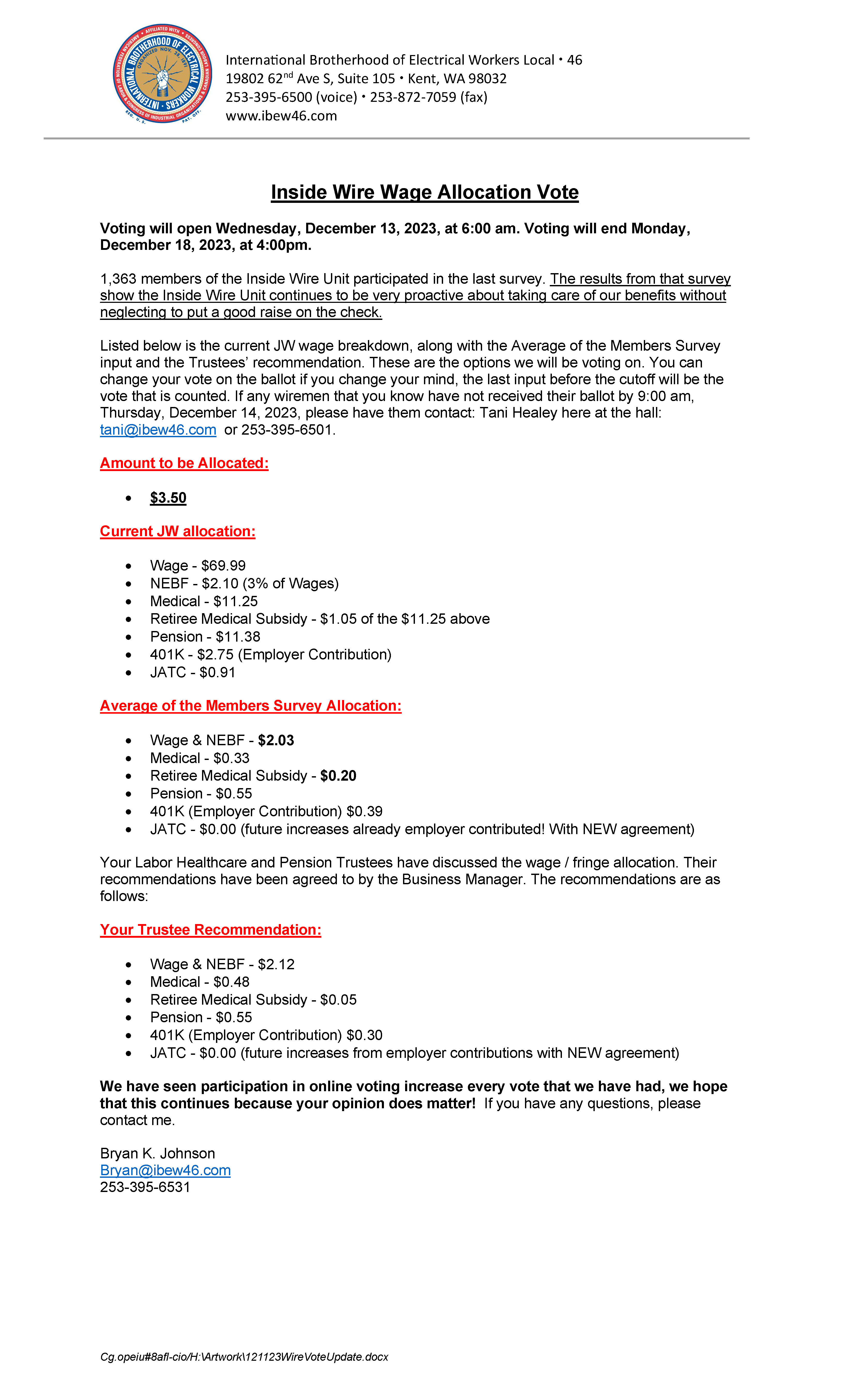 IBEW46 - The Right Choice