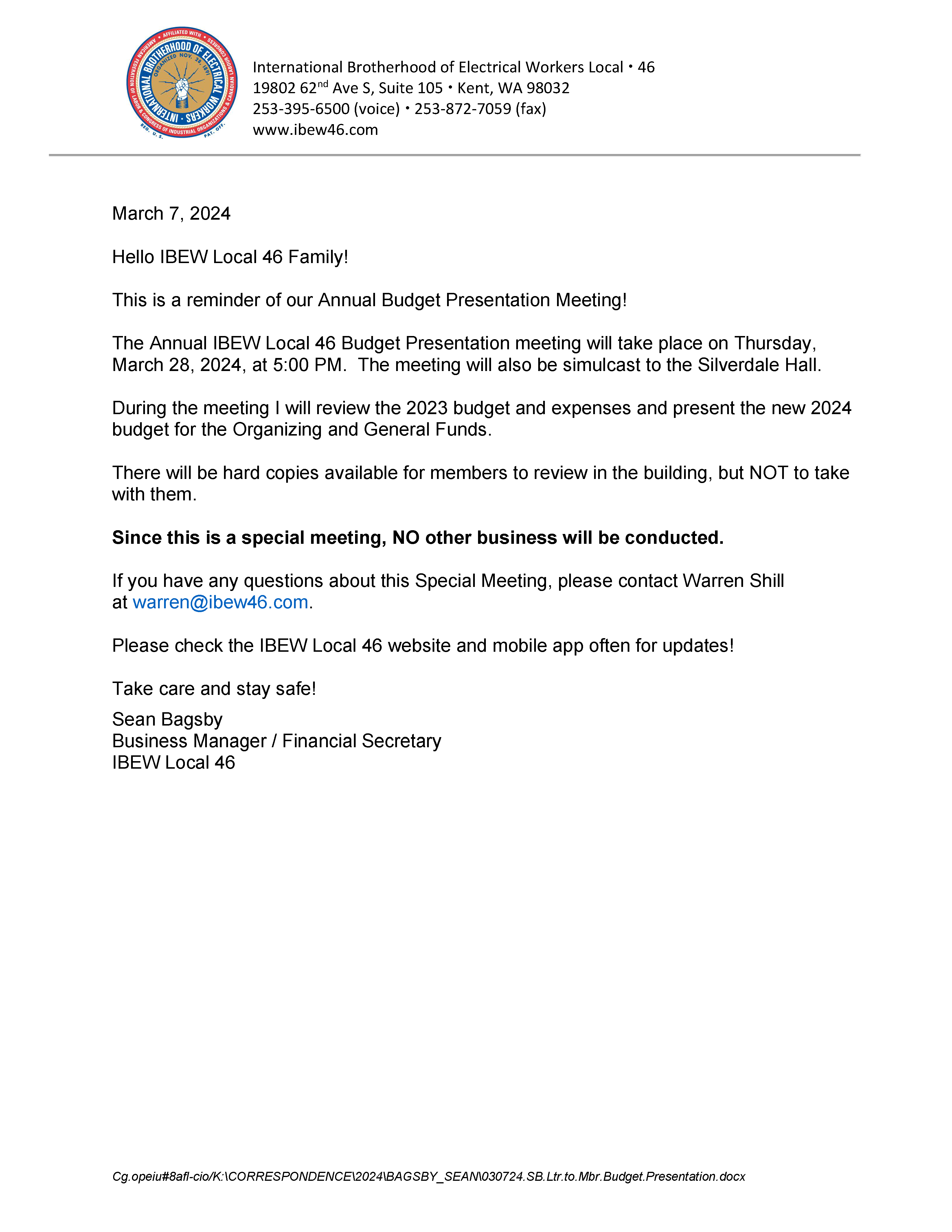 IBEW46 - The Right Choice