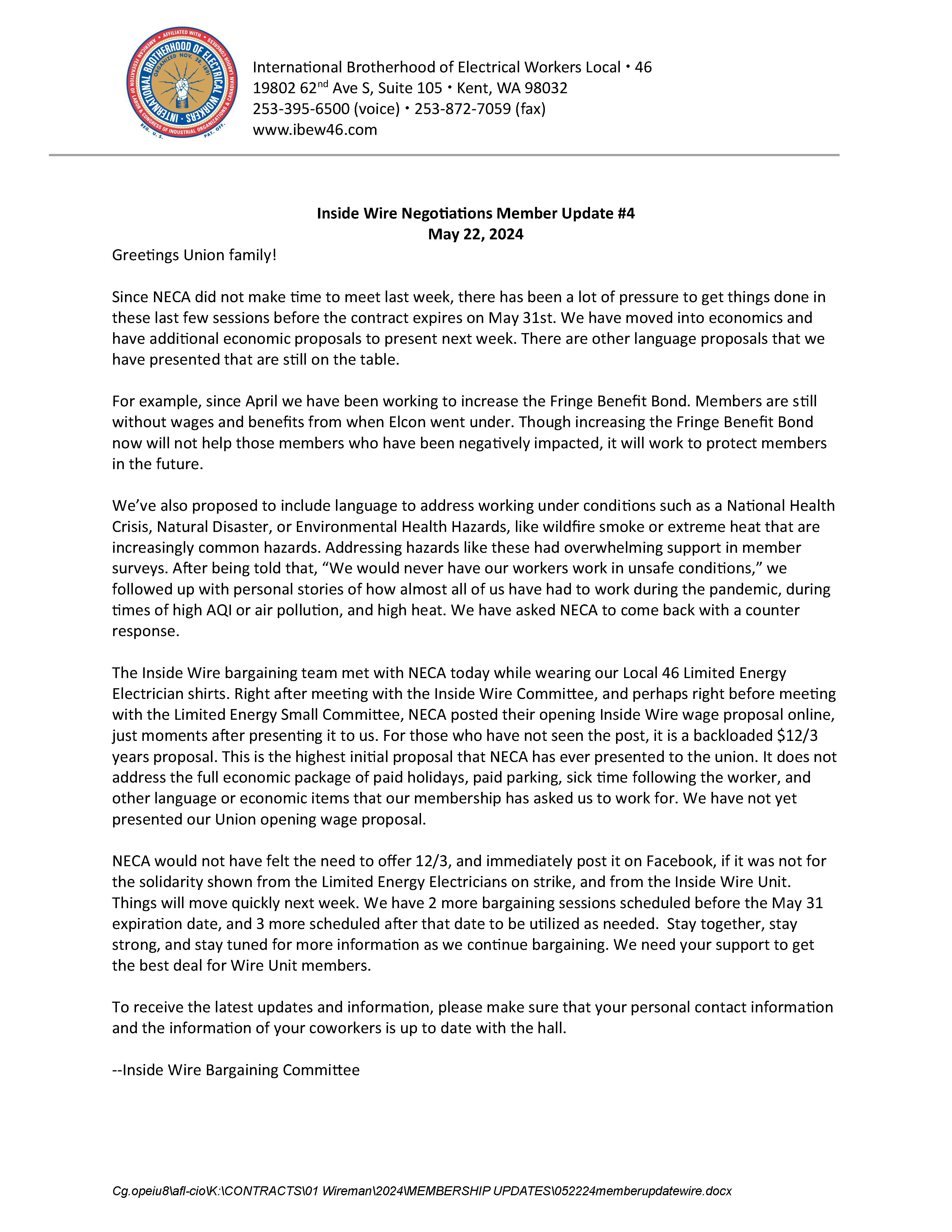 IBEW46 - The Right Choice