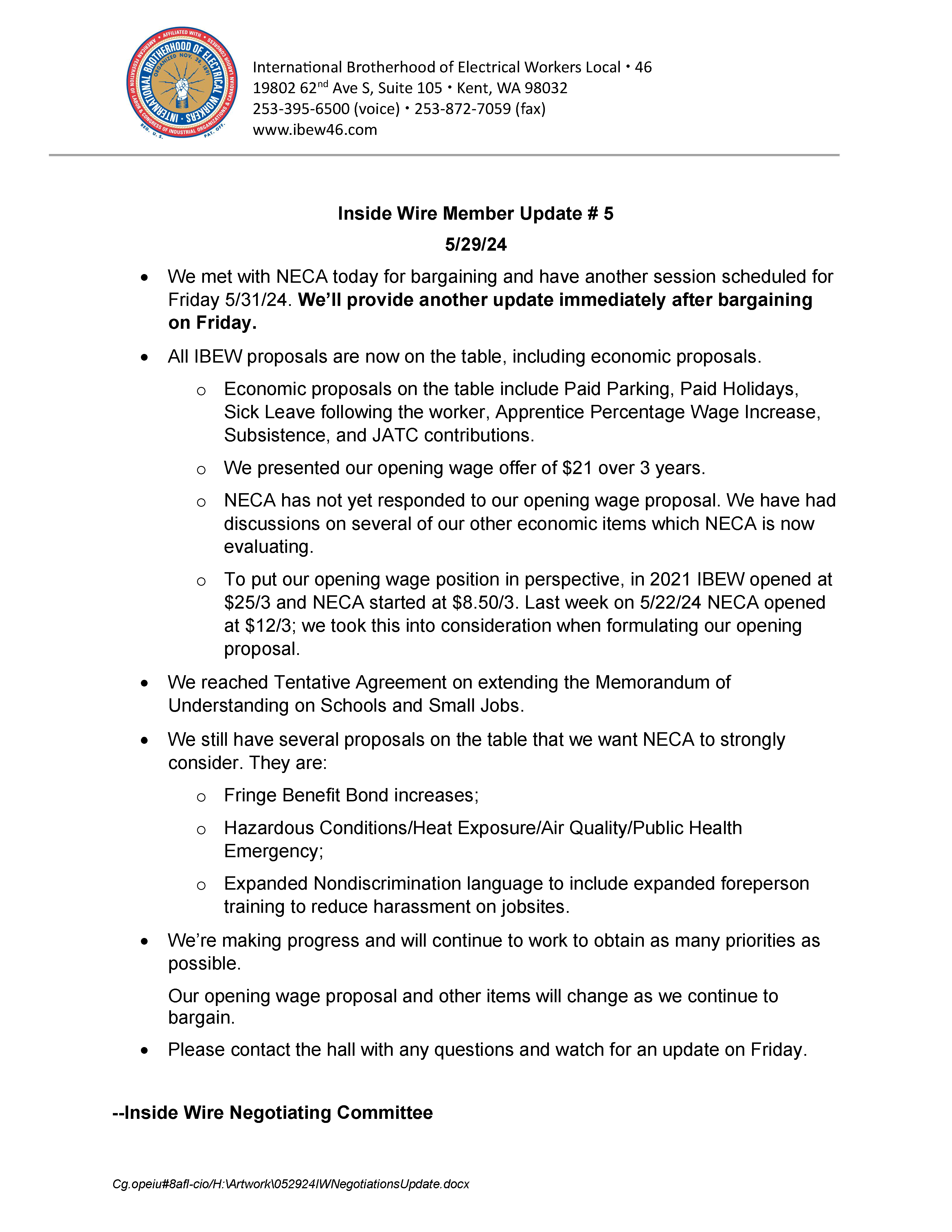 IBEW46 - The Right Choice