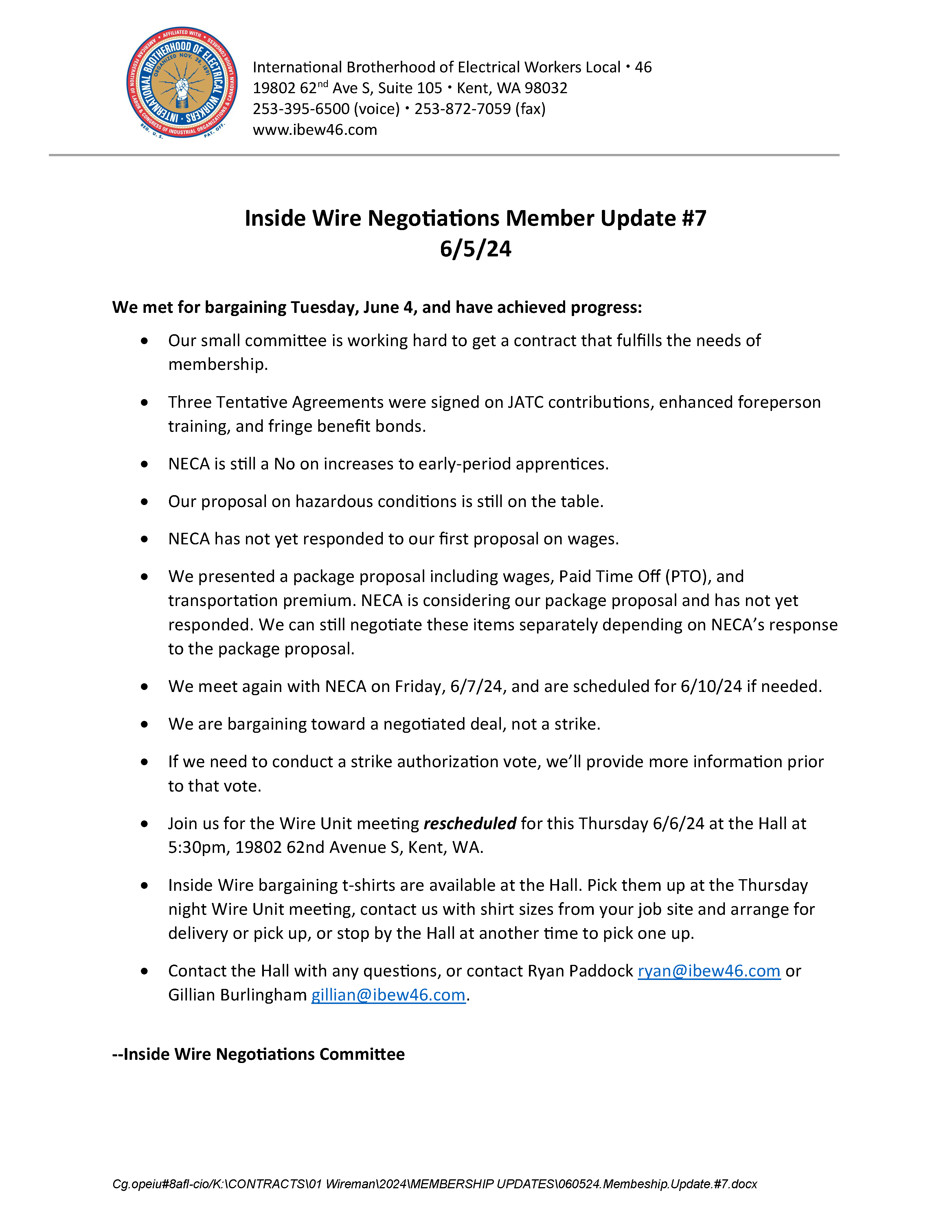 IBEW46 - The Right Choice